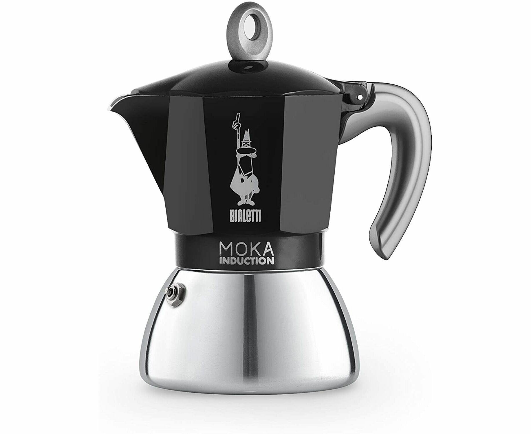Гейзерная кофеварка Bialetti Moka Induzione Black 6 порций (280 мл) цвет черный