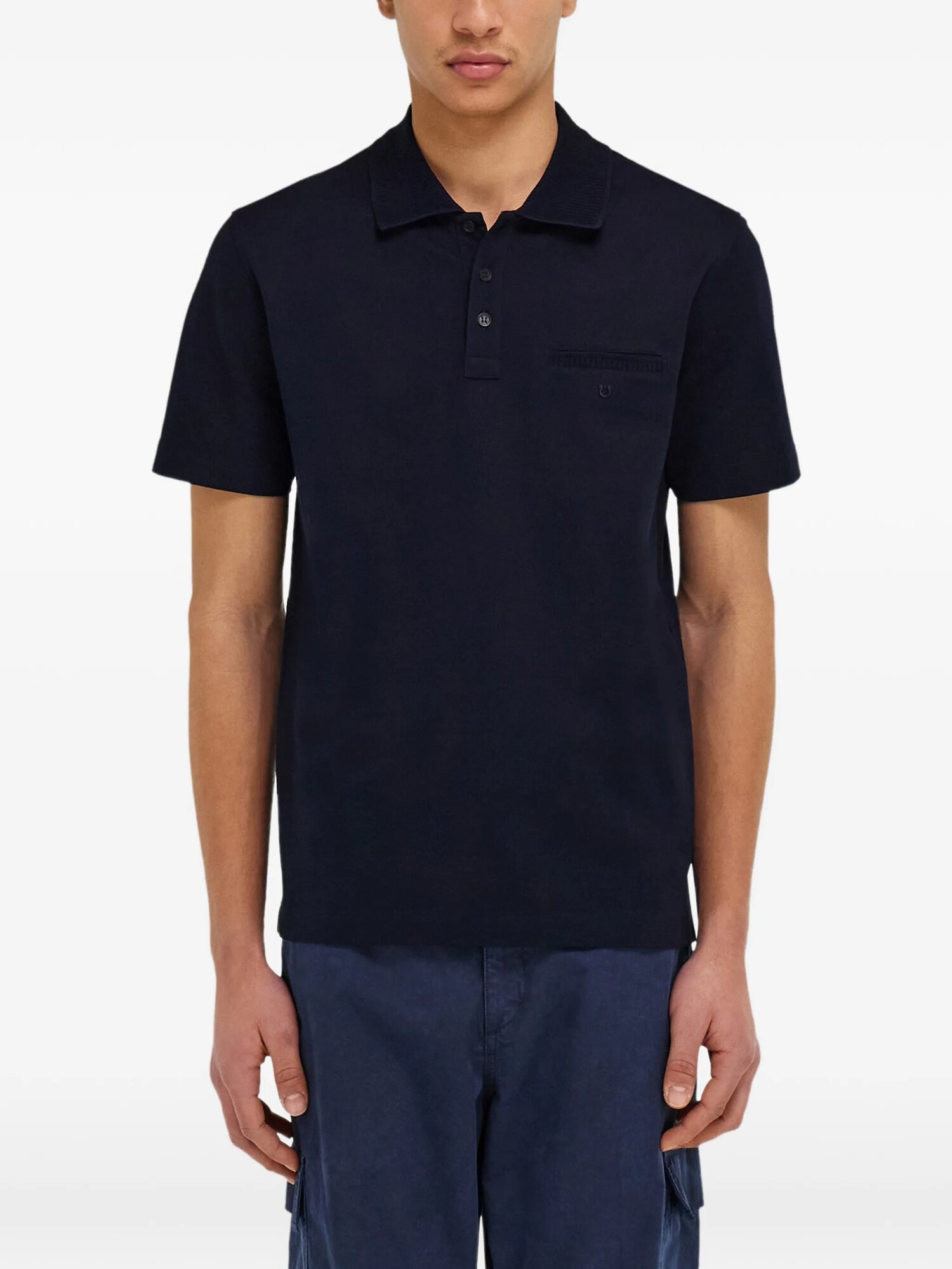 Рубашка Ferragamo Cotton polo shirt, размер 52, Синий принт — фото 1