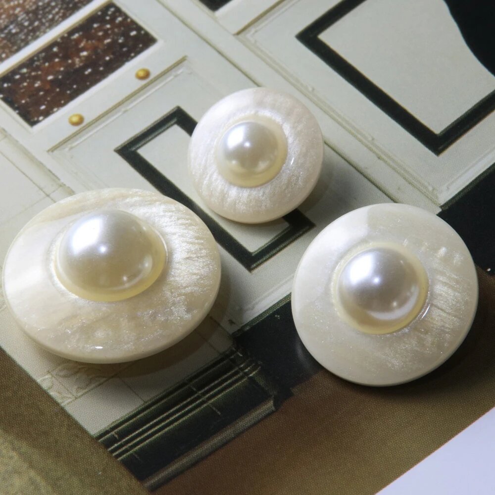 10 шт. смоляных пуговиц 16/21/25 мм для пальто и свитеров 21mm, Beige