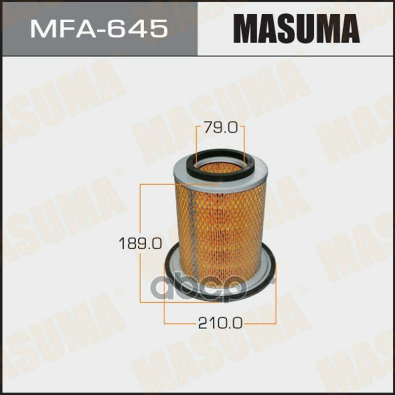 Фильтр воздушный! Isuzu Elf 4JG2 NHR69 95-02, 4JG2 NKR69 93-07, NHS69 93-02, WKR69/WHR69 Masuma арт. MFA-645