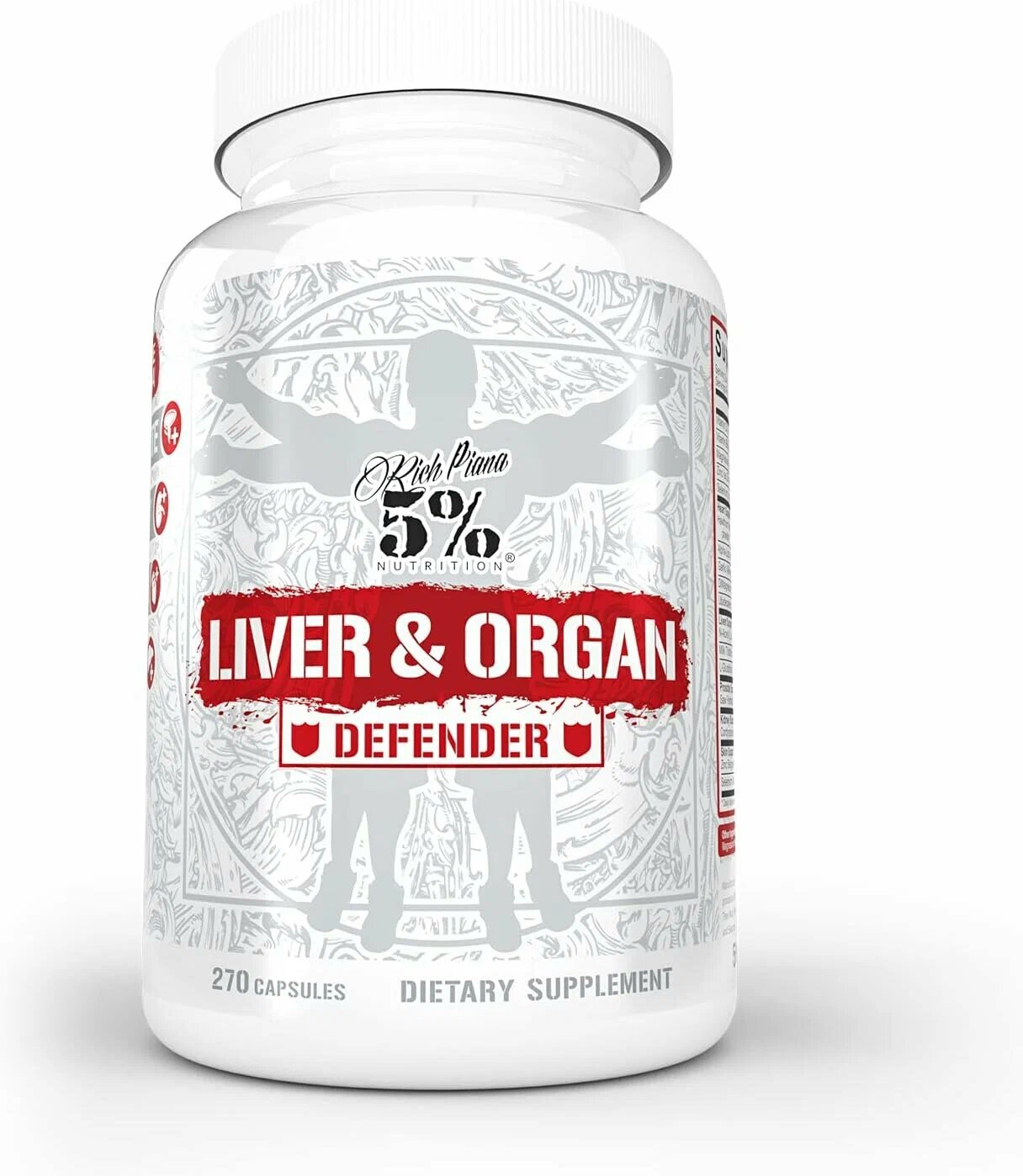 Rich Piana Nutrition Liver & Organ Defender, 270 капсул