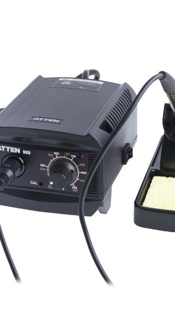 Паяльная станция ATTEN AT-989 с паяльным феном и термопинцетом, 65 Вт, диапазон 200–480 °C, автоматический спящий режим — фото 1
