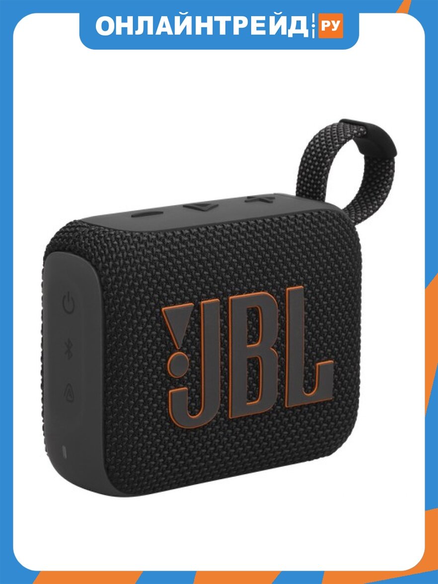 Премиумкомпактная акустика JBL Go 4 в черном цвете