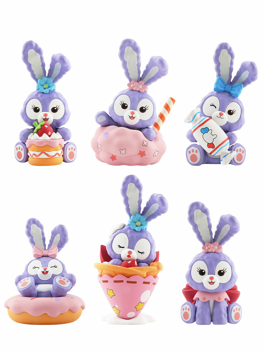 Набор фигурок сладкоежка Кролик Стелла Лу StellaLou rabbit набор 6 штук 10 см
