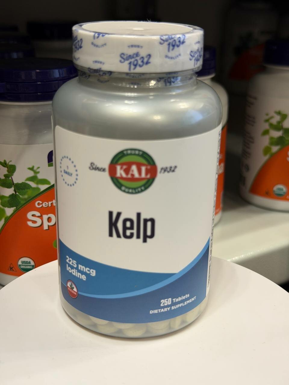 KAL Kelp Iodine 225 mcg - Йод для щитовидной железы 250 таблеток