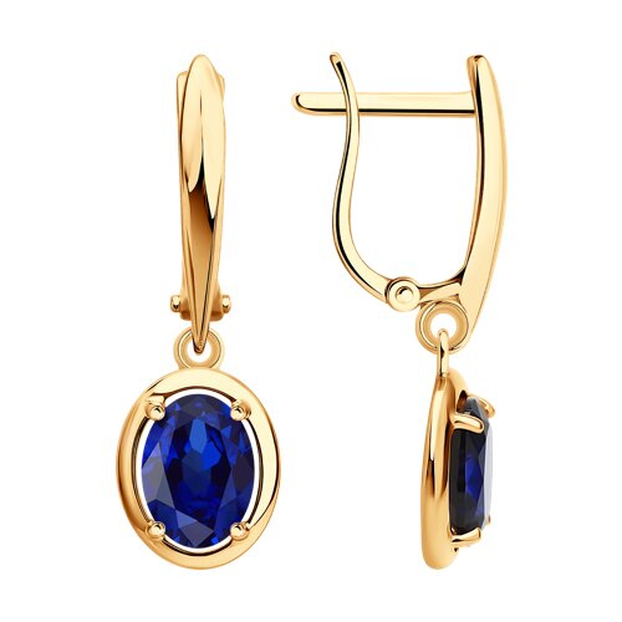 Серьги, красное золото, 585 проба