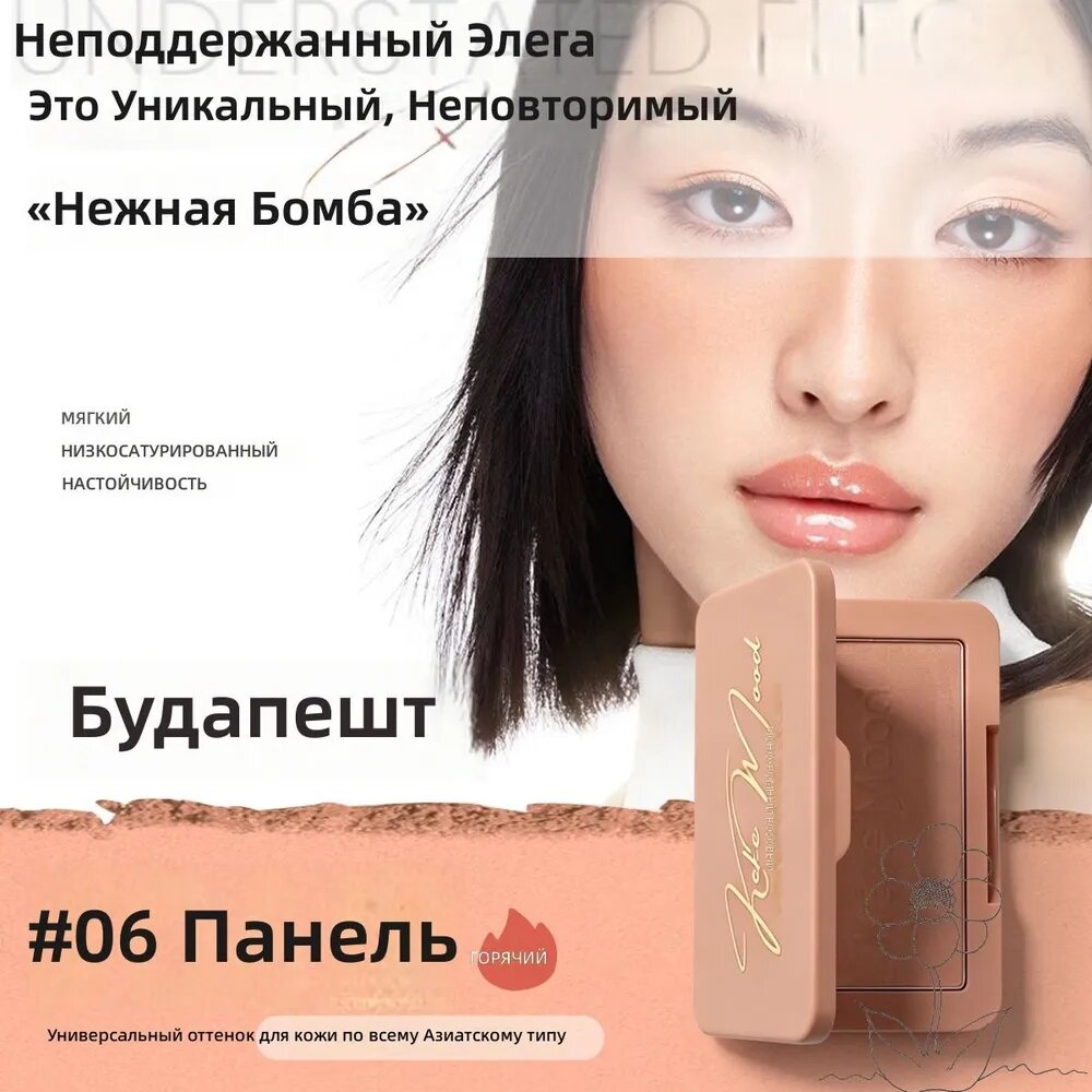 Румяна с матовым финишем, оттенок 06# Будапэш насыщенный терракотовый для глубокого контурирования