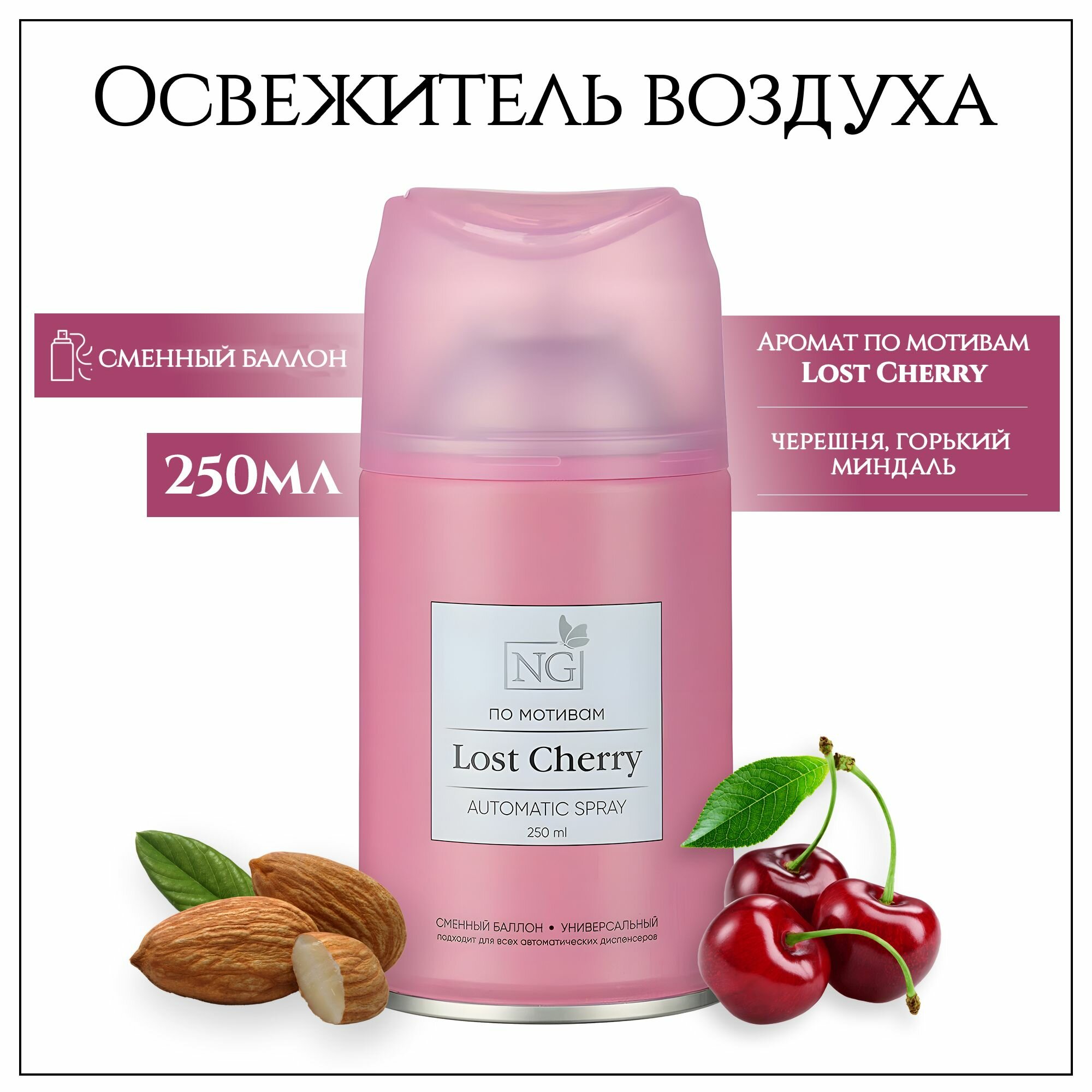 Освежитель воздуха Автоматик Home Perfume 250мл, Lost Cherry NEW GALAXY для дома аромат Lost Cherry 250 мл серия New Galaxy