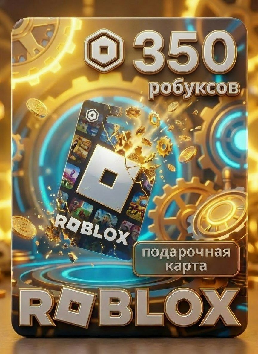 Подарочная карта/ Карта пополнения баланса Roblox роблокс на 350 робуксов Robux