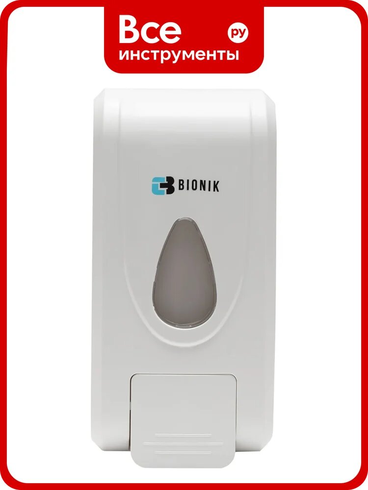Дозатор для мыла настенный BIONIK BK1021, 1л ВК1021 антивандальный корпус из ABS‑пластика