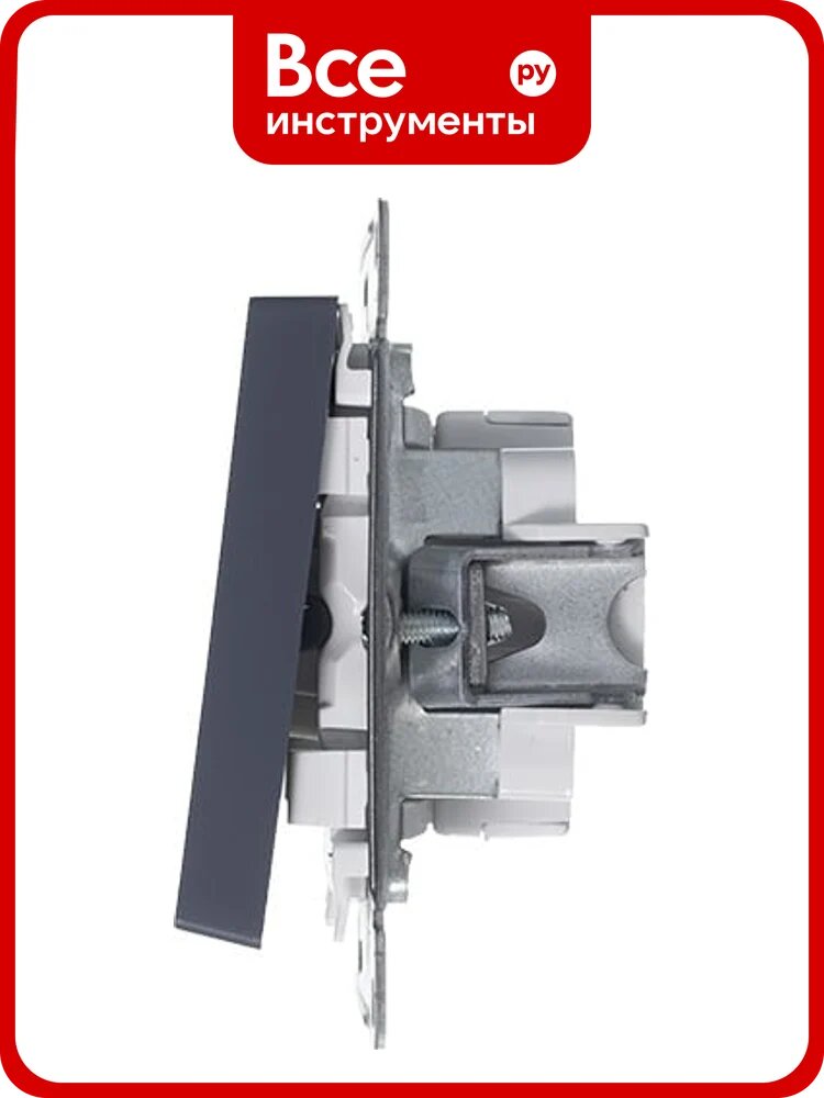 2-клавишный выключатель Systeme Electric (Schneider Electric) ATLASDESIGN сх.5, 10АХ, грифель