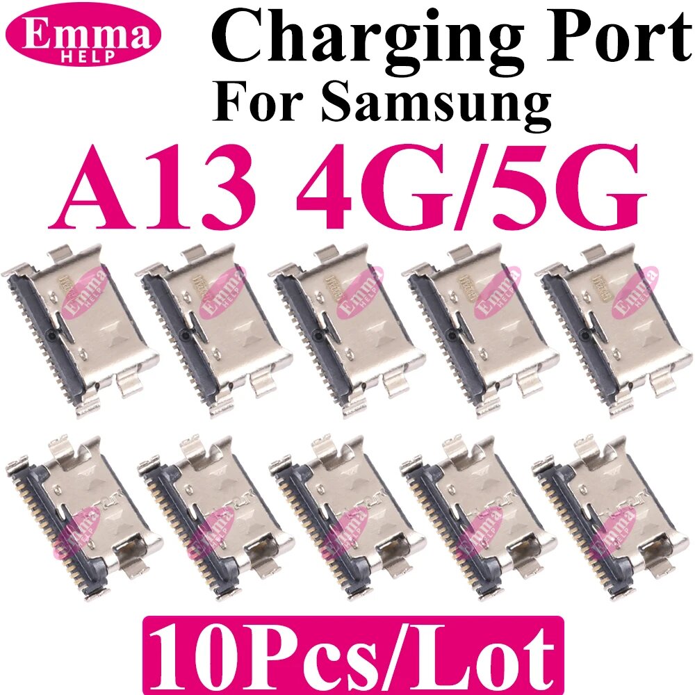 10 шт. разъемов для зарядки (USB) для Samsung A06 A07 A05 A04 A13 A14 A15 A17 A25 A31 A50s A13 4G 5G
