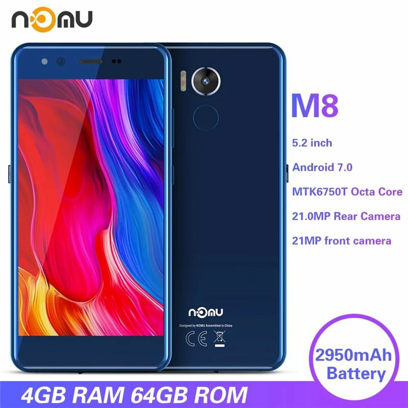 Nomu Смартфон Global 4/64 ГБ, Nano-SIM, синий