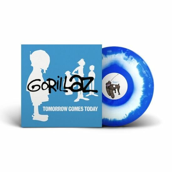 Gorillaz. Tomorrow Comes Today (LP Ltd/White Blue Colour-in-Colour Vinyl/Reissue/Виниловая пластинка)