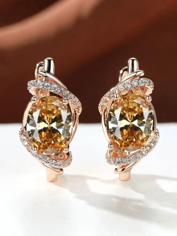 Серьги, фианит