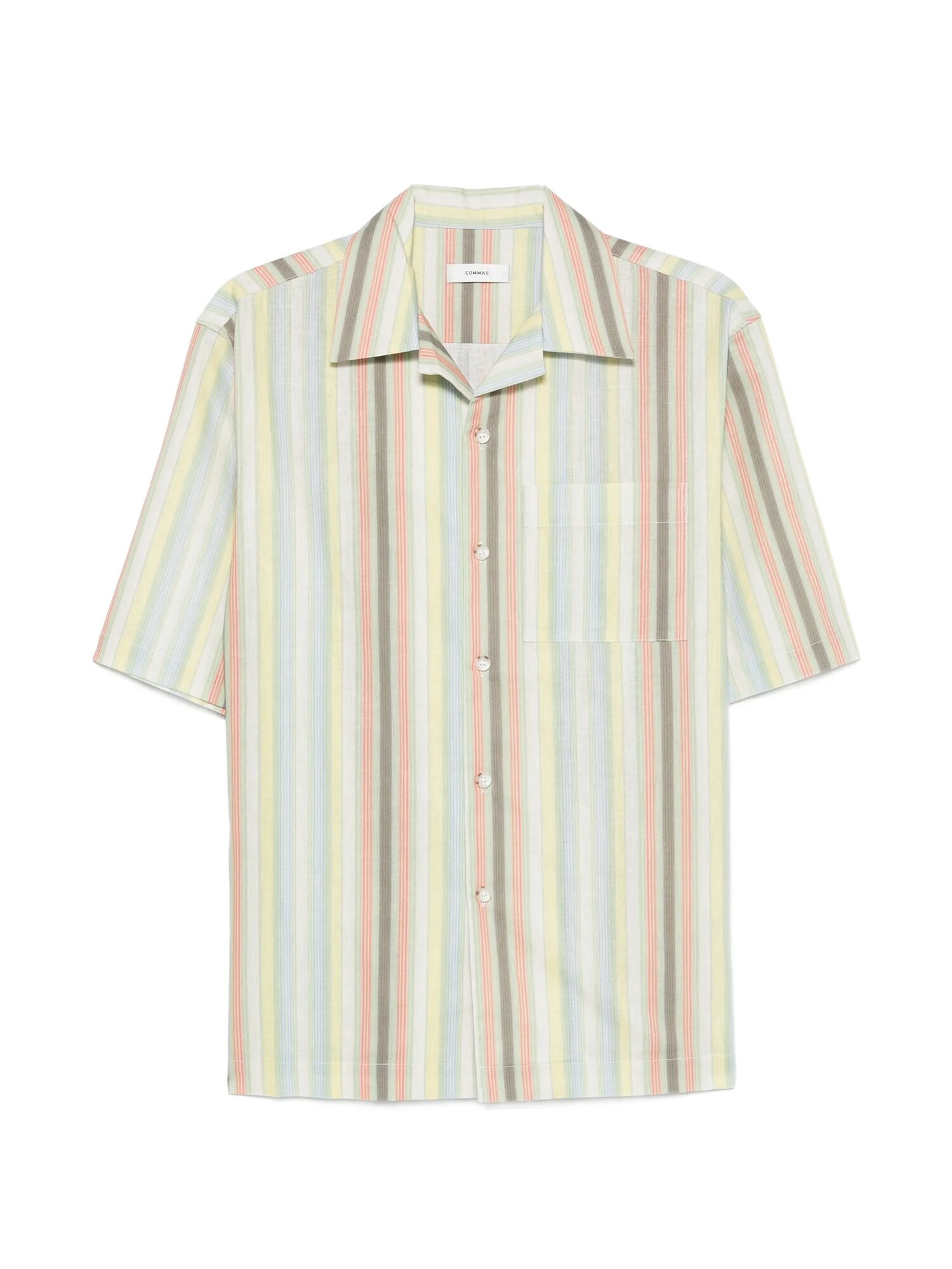 Рубашка COMMAS Sereno stripe-pattern short-sleeve shirt