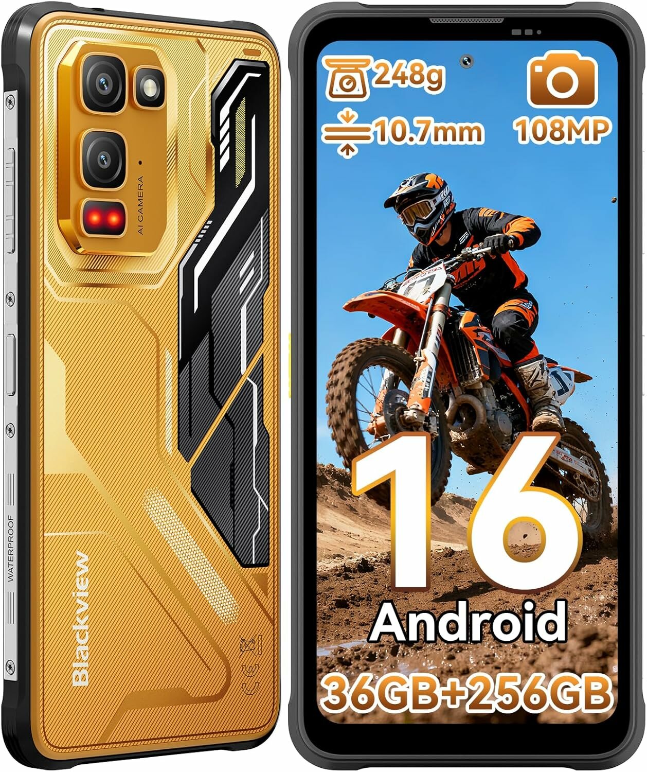 Blackview Fort 5, Android 16, 12 ГБ 256 ГБ, 6,78-дюймовый экран, 5000 мАч