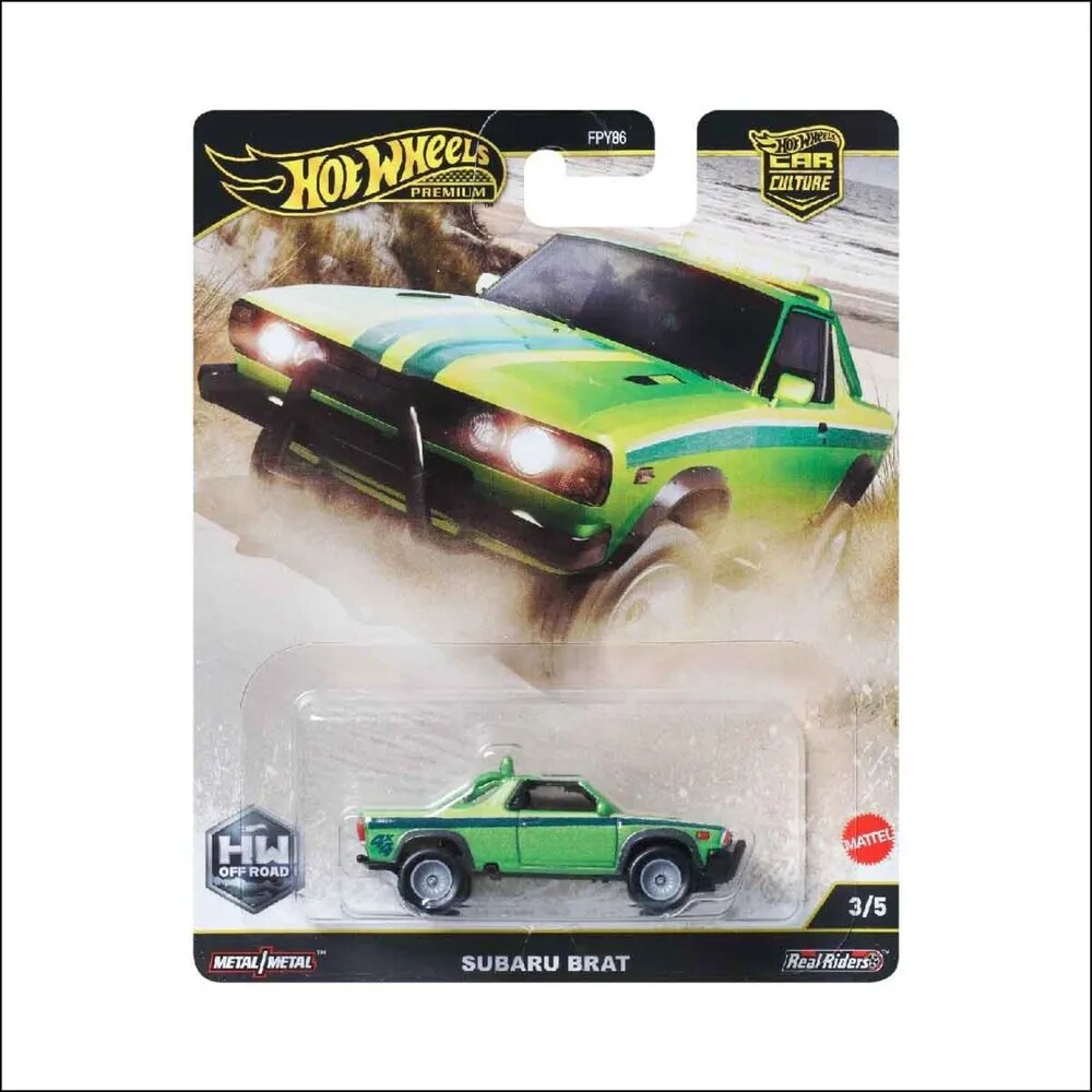 Машинка Hot Wheels Car Culture Subaru BRAT, масштаб 1:64, металл, пластик
