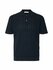 Рубашка SELECTED Cable-knit polo shirt, размер 50, Синий принт
