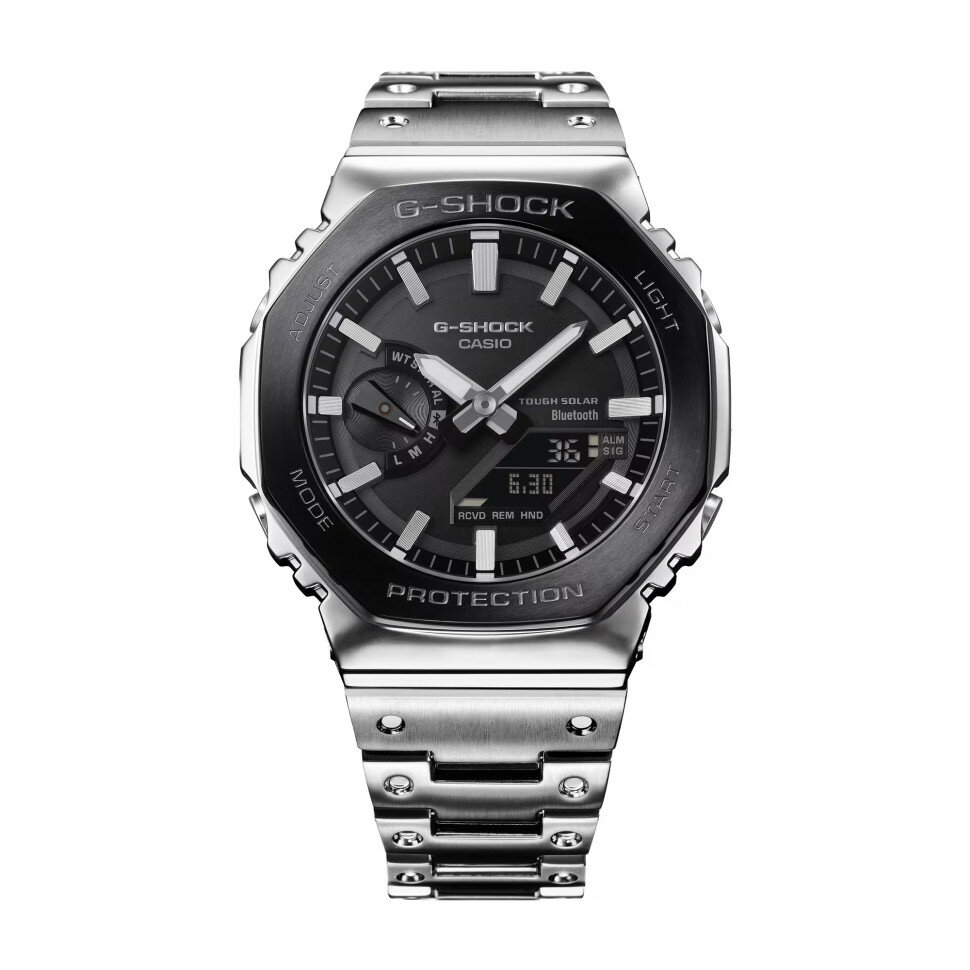 Наручные часы CASIO G-Shock, серебряный, черный — фото 1