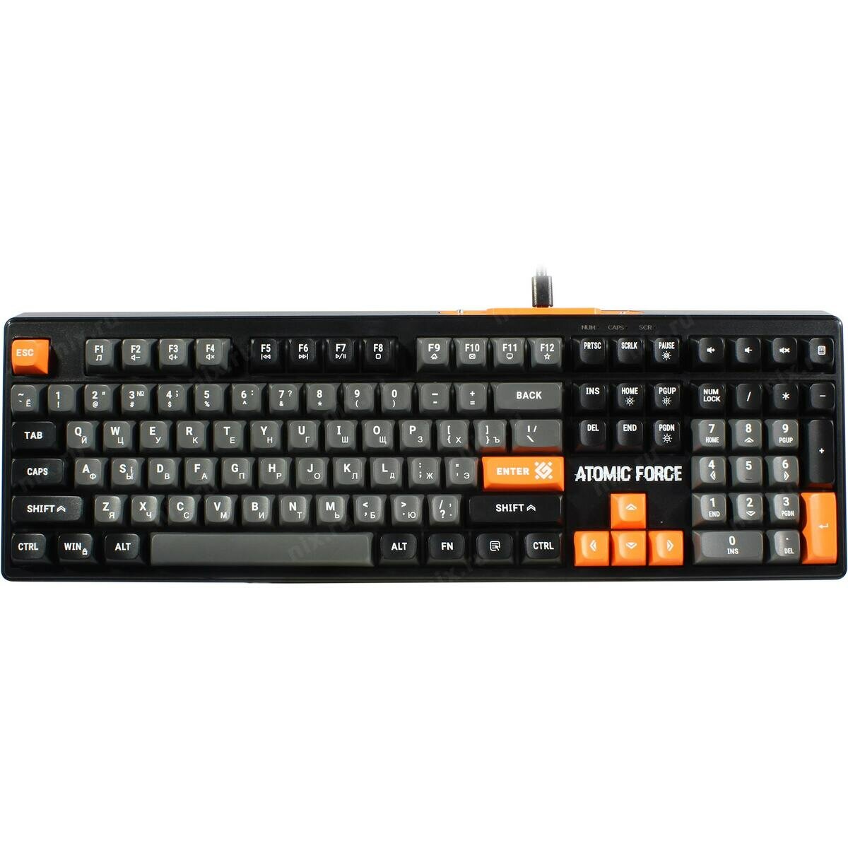Клавиатура Defender Atomic Force GK-005 USB 108КЛ, подсветка клавиш 45005 — фото 1