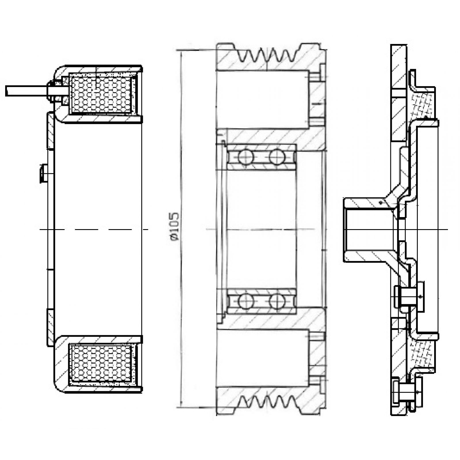 Муфта компрессора кондиционера, для Опель Астра H 2004- 1.6i, 1.8i oem 1618324, 93180340 арт LMAC2101