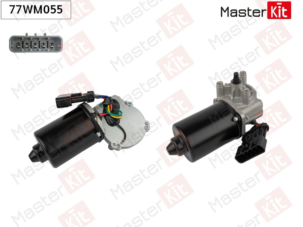 Мотор стеклоочистителя перед. opel corsa c (x01)/combo 2000 - 2009 (MASTERKIT 77WM055)