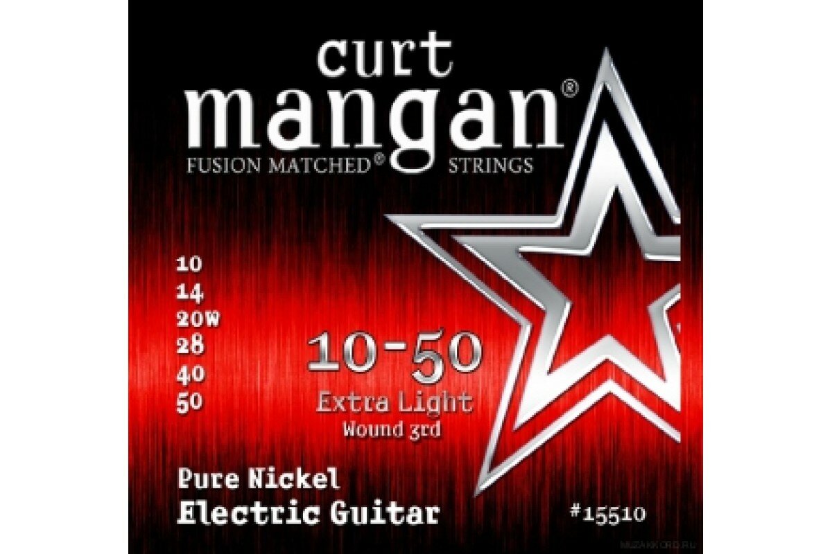 Curt Mangan Pure Nickel Wound Extra Light Set 10-50