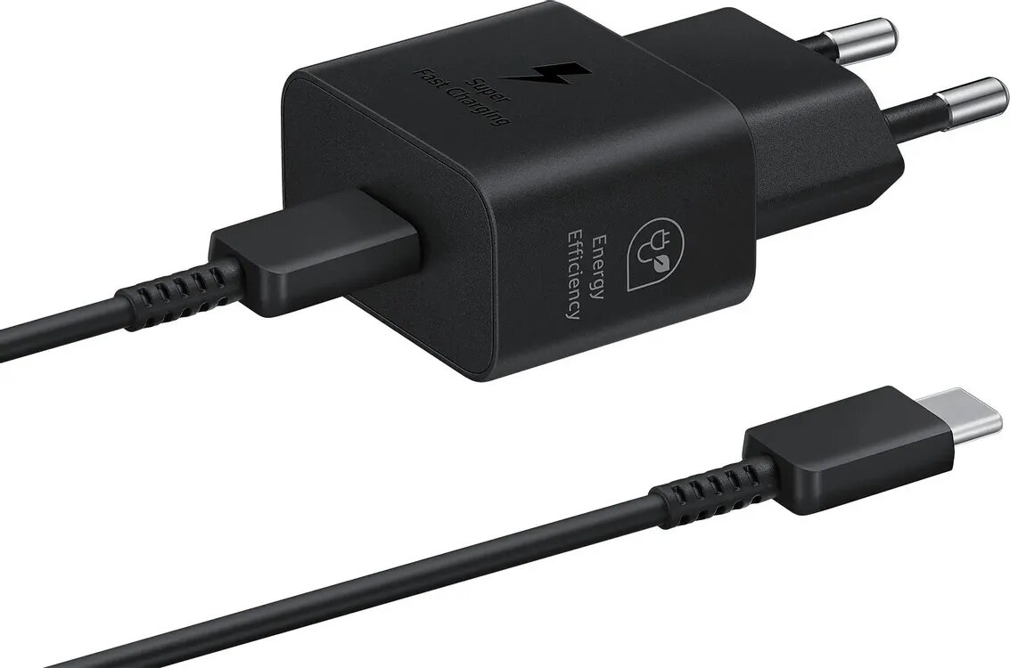 Сетевое зарядное устройство Samsung EP-T2510, USB-C, USB-C, 25Вт, 3A, черный