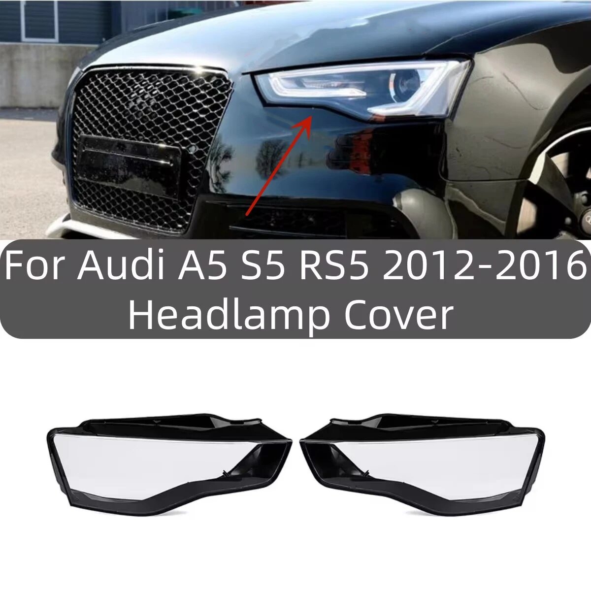 Крышка фары Audi A5 S5 RS5 2012-2016, правая