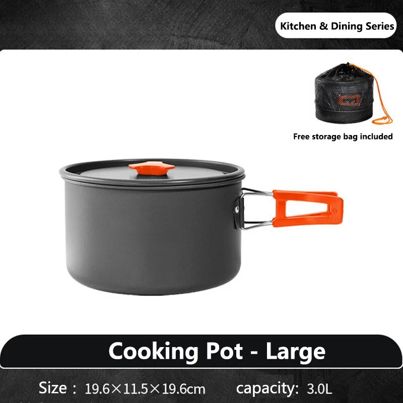 Складная походная посуда из алюминия Cooking Pot Large