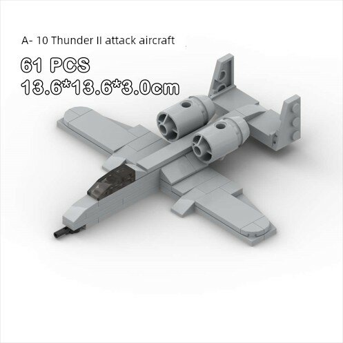 1:40 Масштабная модель бомбардировщика A-10 Thunderbolt II блок-конструктор