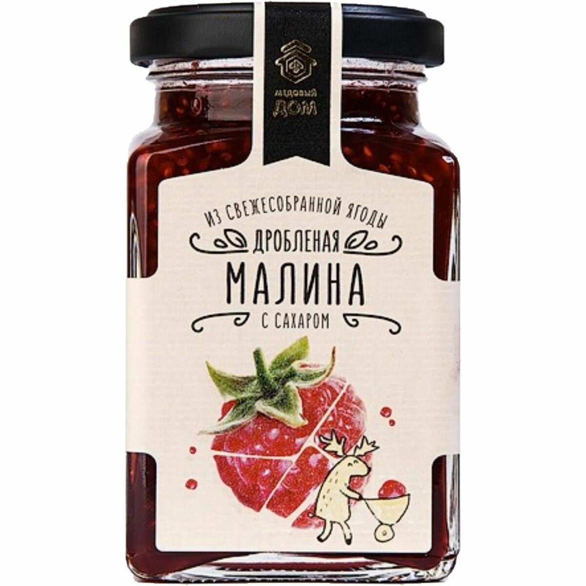 Десерт малина Медовый Дом дроблёная с сахаром, 290г (2486355), 6 уп.