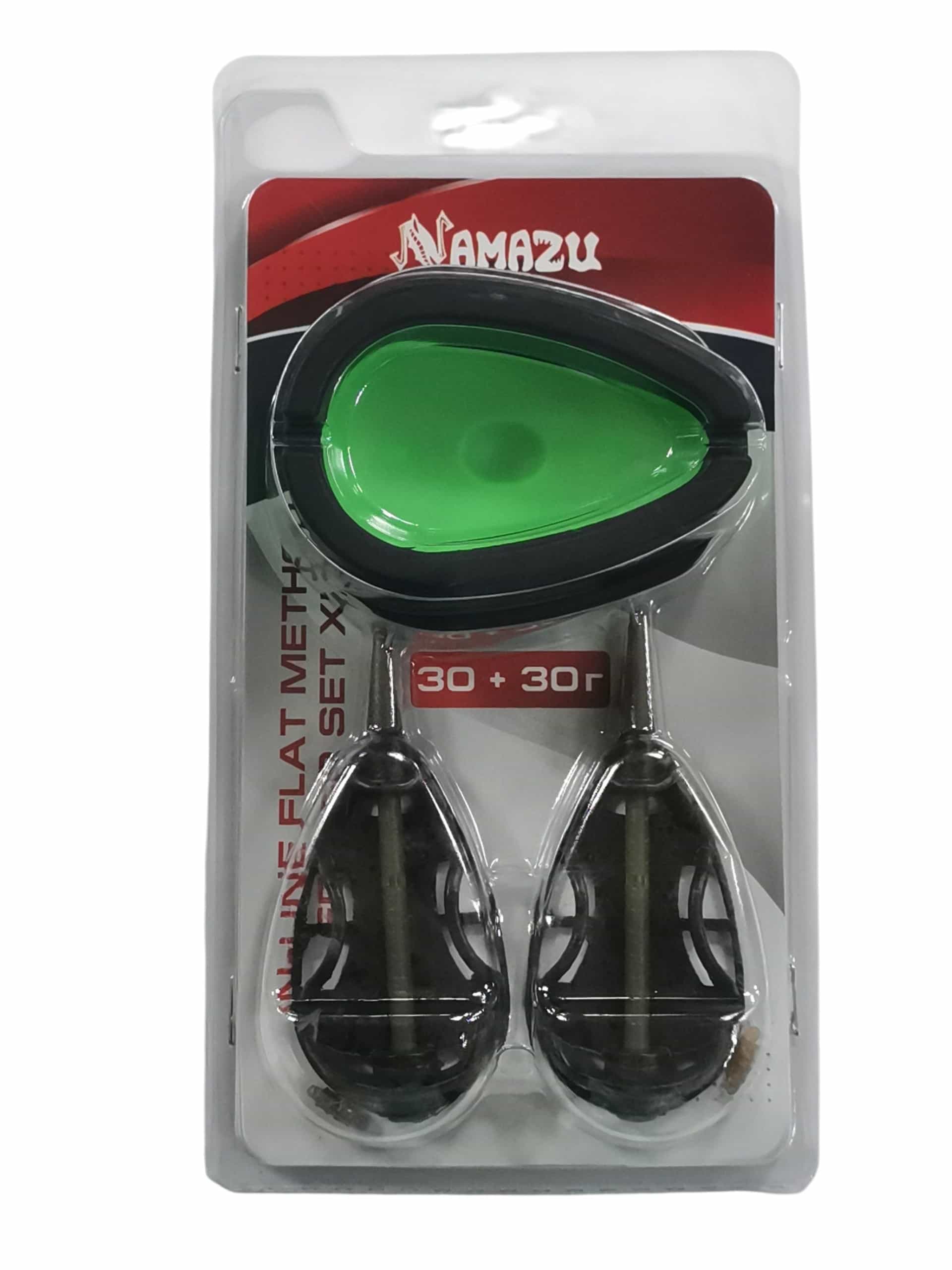 Набор кормушек Namazu In-Line Flat Method Feeder Set XL, 30+30 г, с пресс-формой/50/