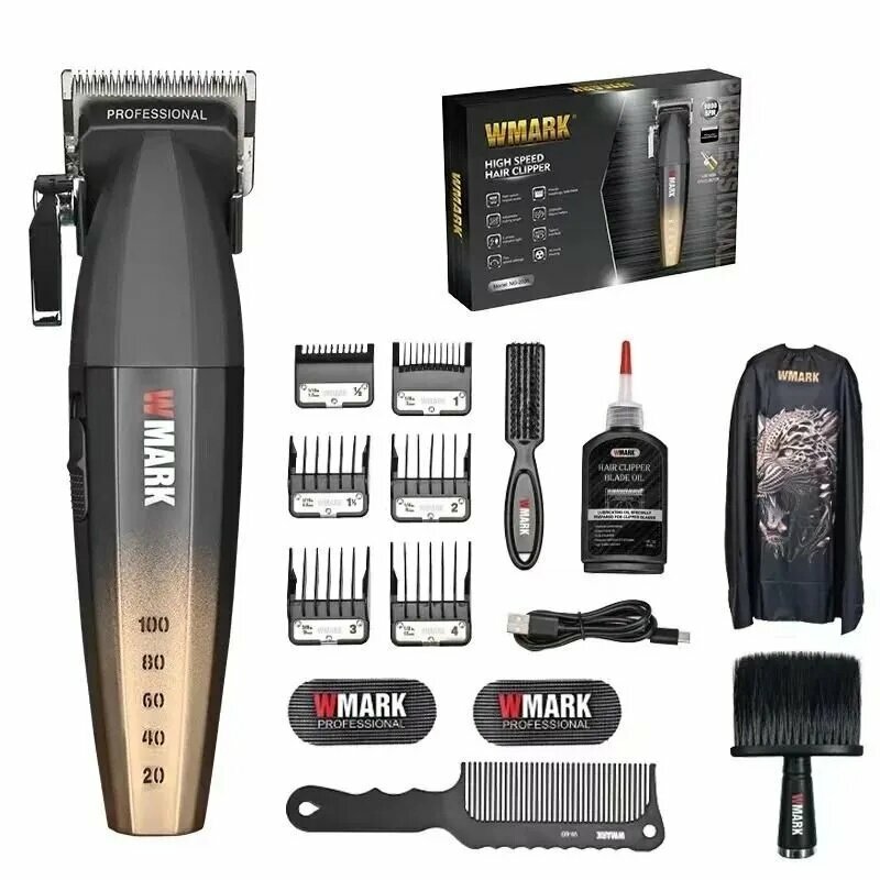WMARK Машинка для стрижки 2038 325, золотой, черно-серый
