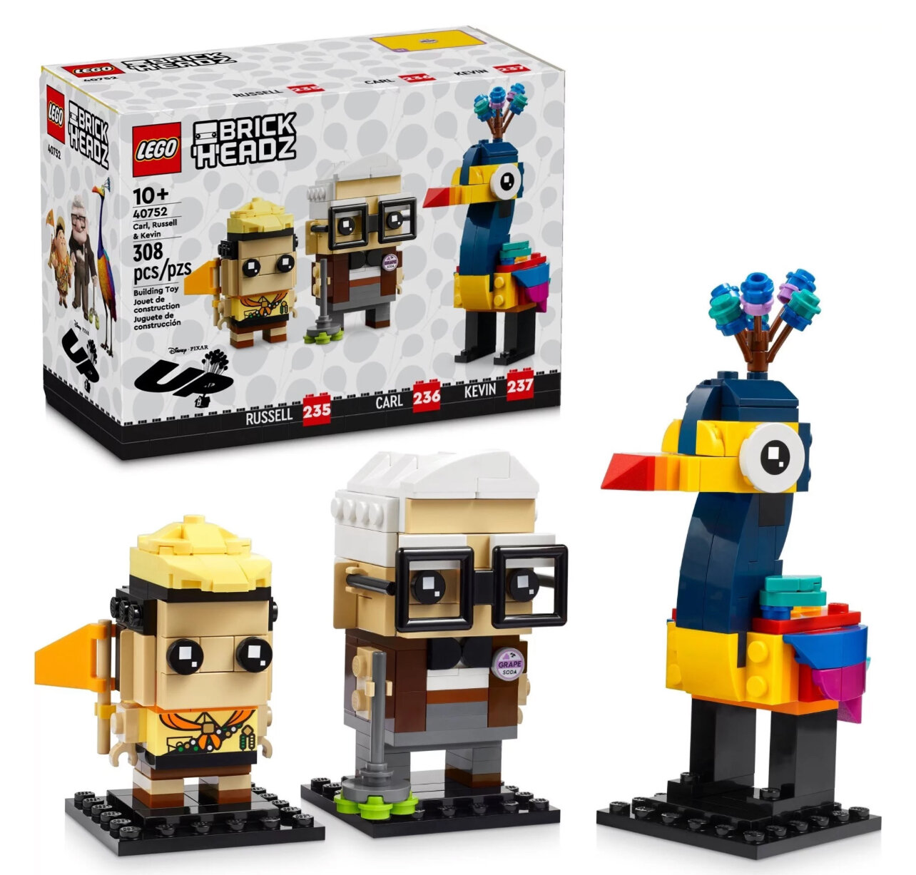 Конструктор LEGO 40752 BrickHeadz Карл, Рассел и Кевин 10+ (308 дет.)