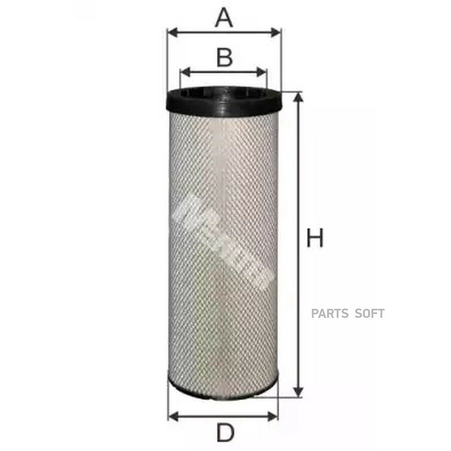 M-FILTER A8078/1 Фильтр воздушный вставка 231x173x221x625