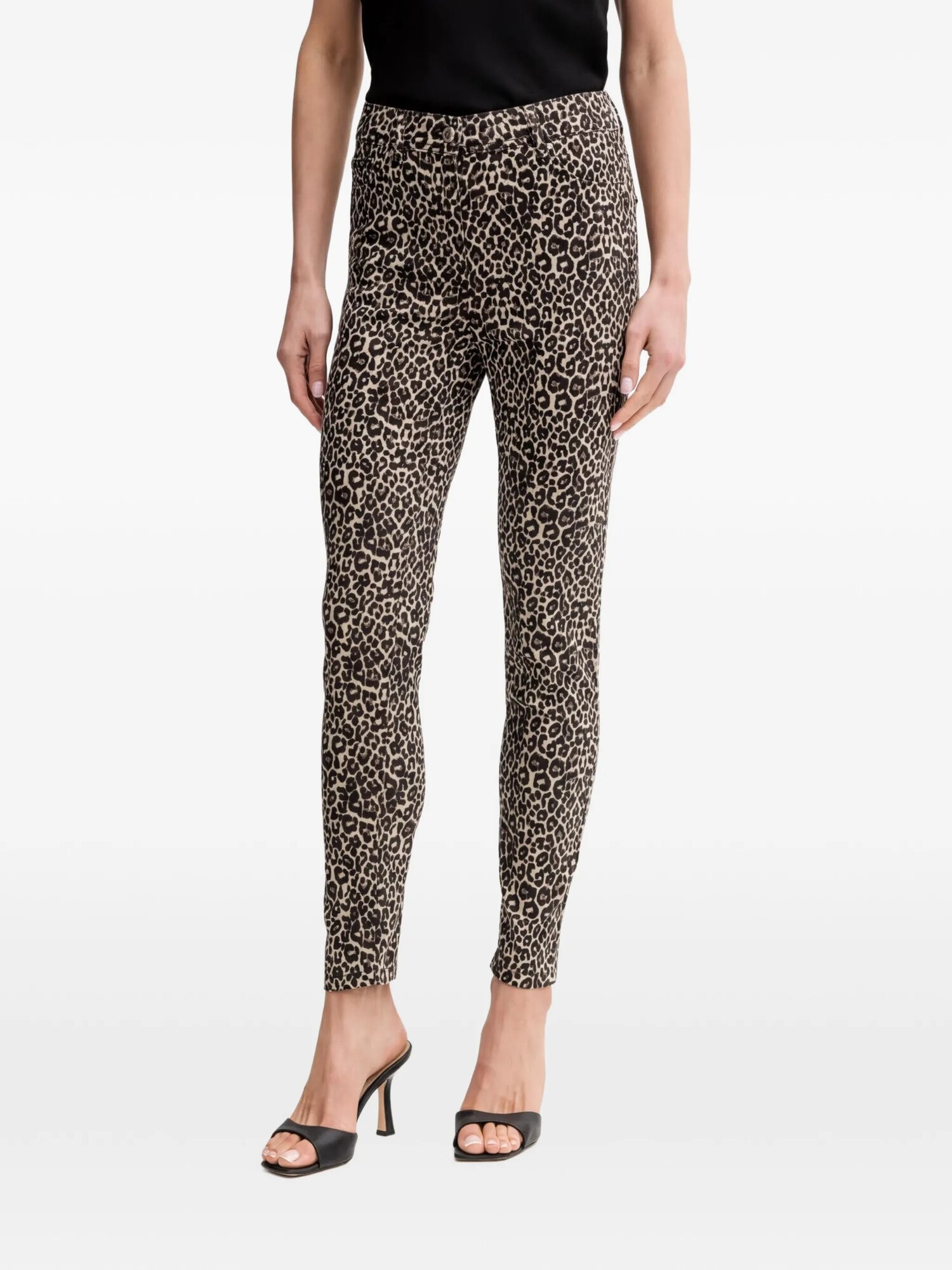 Джинсы MORGAN Leopard-print jeans