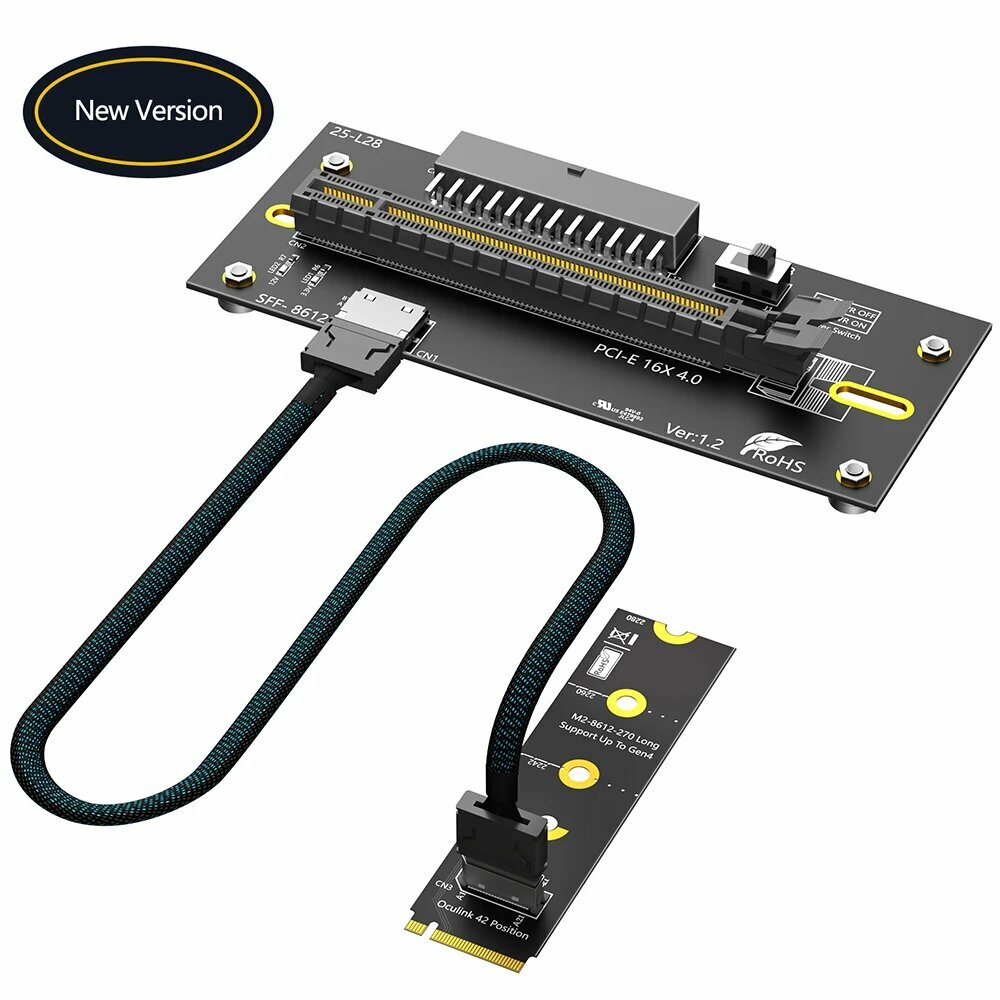 TISHRIC Райзер PCI-E M.2 на PCI-E 4.0