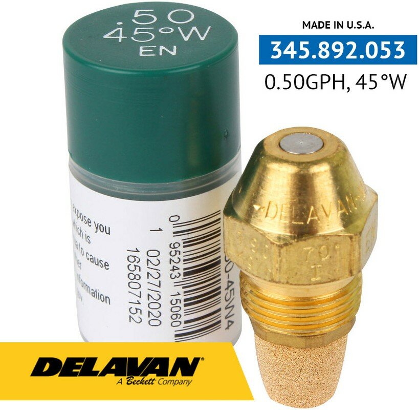 Топливная форсунка Delavan 0.50GPH, 45W (4) P0050-45W4
