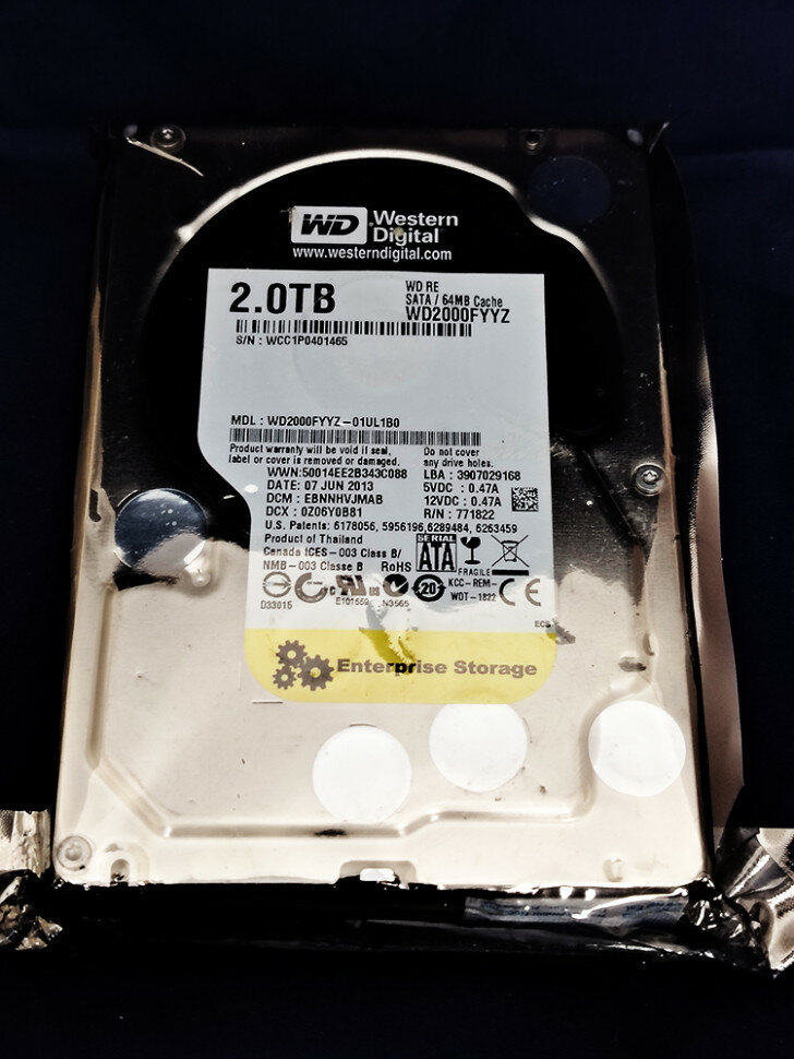 Жесткий диск Western Digital WD2000FYYZ, 2Тб