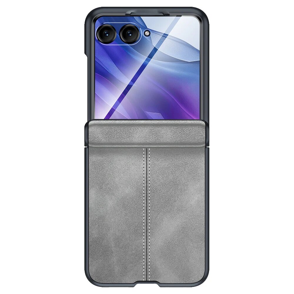 Чехол Motorola Razr 50, GRAY, из искусственной кожи
