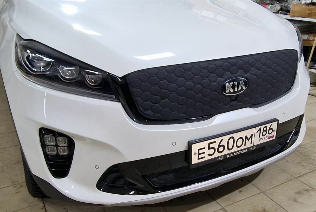 Утеплитель радиатора Экономия топлива Kia Sorento PRIME (2017-2021) Киа Соренто Прайм
