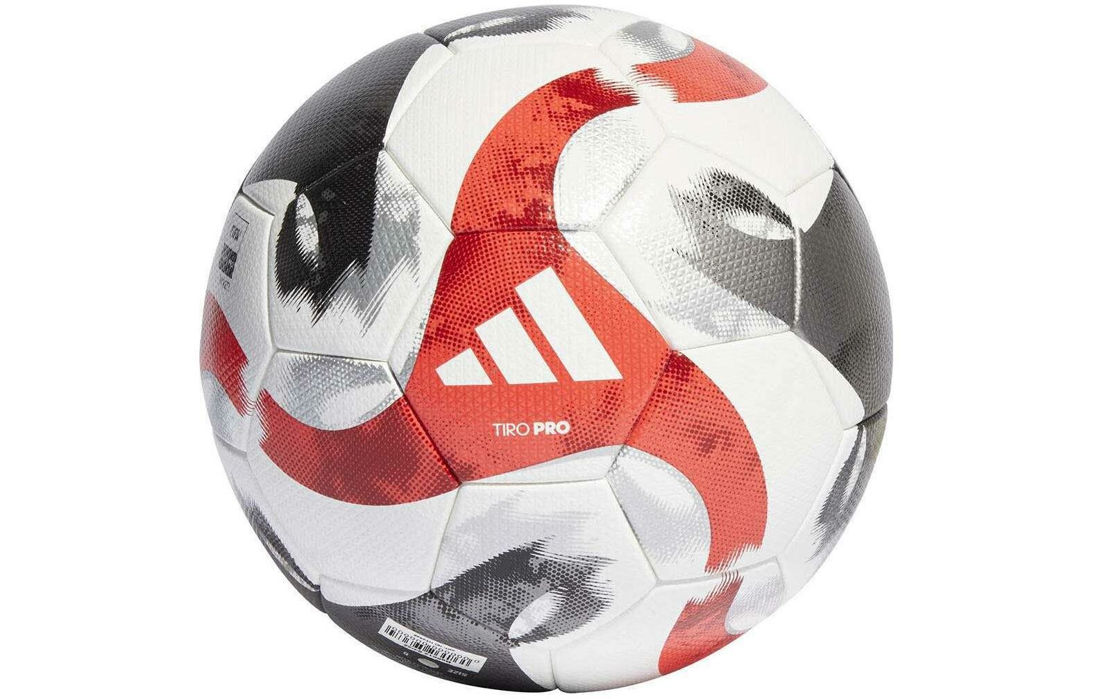Футбольный мяч унисекс Adidas Tiro Pro, белый черный красный, 5, S EU