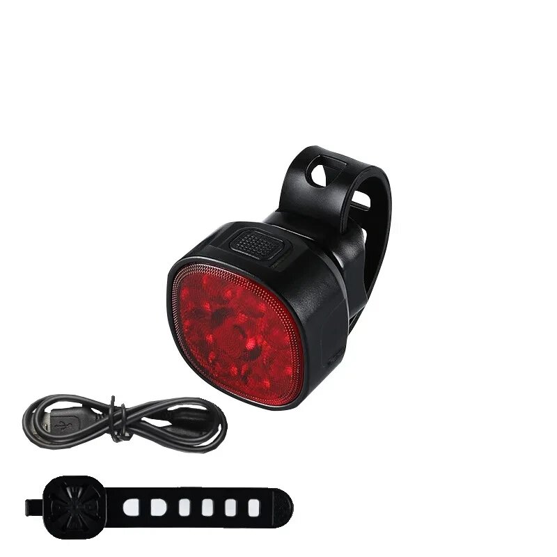BUCKLOS USB-велофонарь передний алюминиевый IPX6 Красный, Taillight