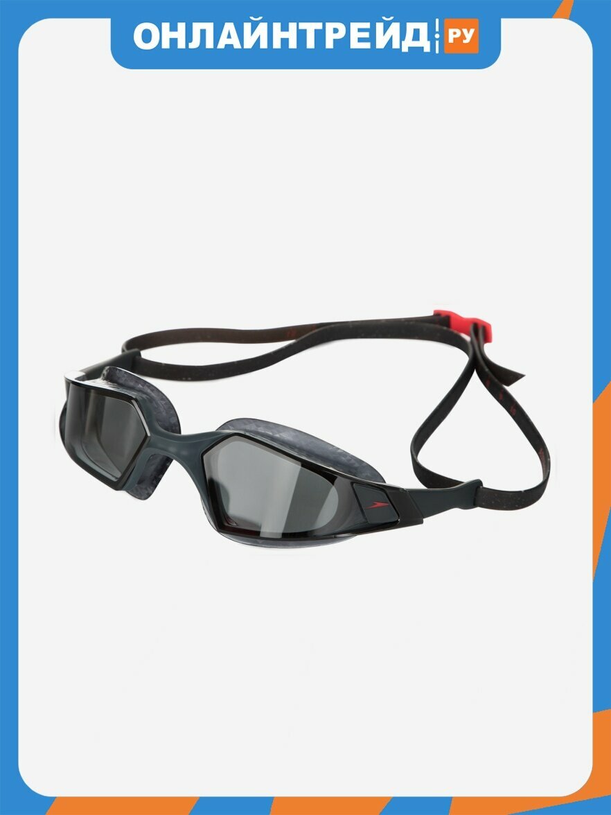 Очки для плавания Speedo Aquapulse PRO GOG AU GREY/SMOKE, серый/красный/серый, 8-12264D640