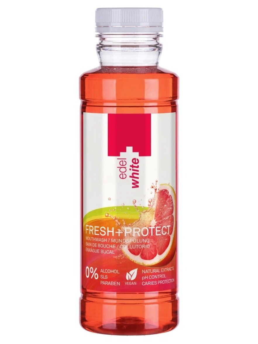 Ополаскиватель для полости рта Edel+white Fresh+Protect (Свежесть+Защита), 400 мл