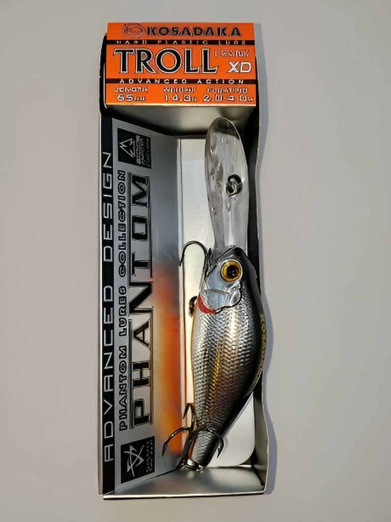 Воблер крэнк Kosadaka TROLL CRANK XD 65F плавающий крэнк для троллинга, 65мм, 14.3г, заглубление 2.0-4.0м,