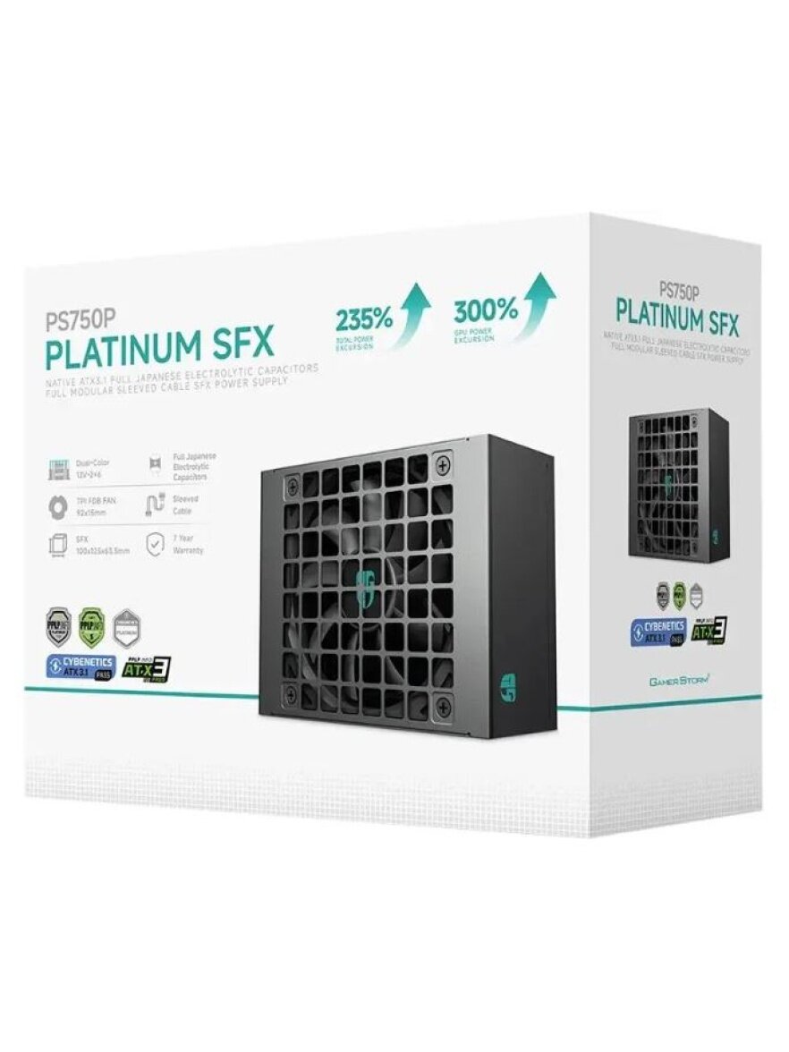 Блок питания Deepcool GAMERSTORM PS750P, 750W, Cybenetics Platinum, ATX3.1