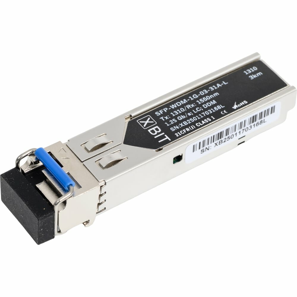 Комплект модулей SFP XBIT 1G WDM LC 9dB 1550нм/1310нм 3км 2 шт S1GW0331-55/31LK2